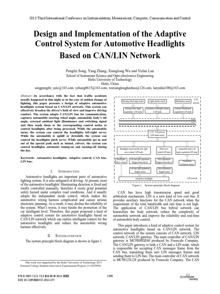 Design and Implementation of The Adaptive Control System For Automotive ...