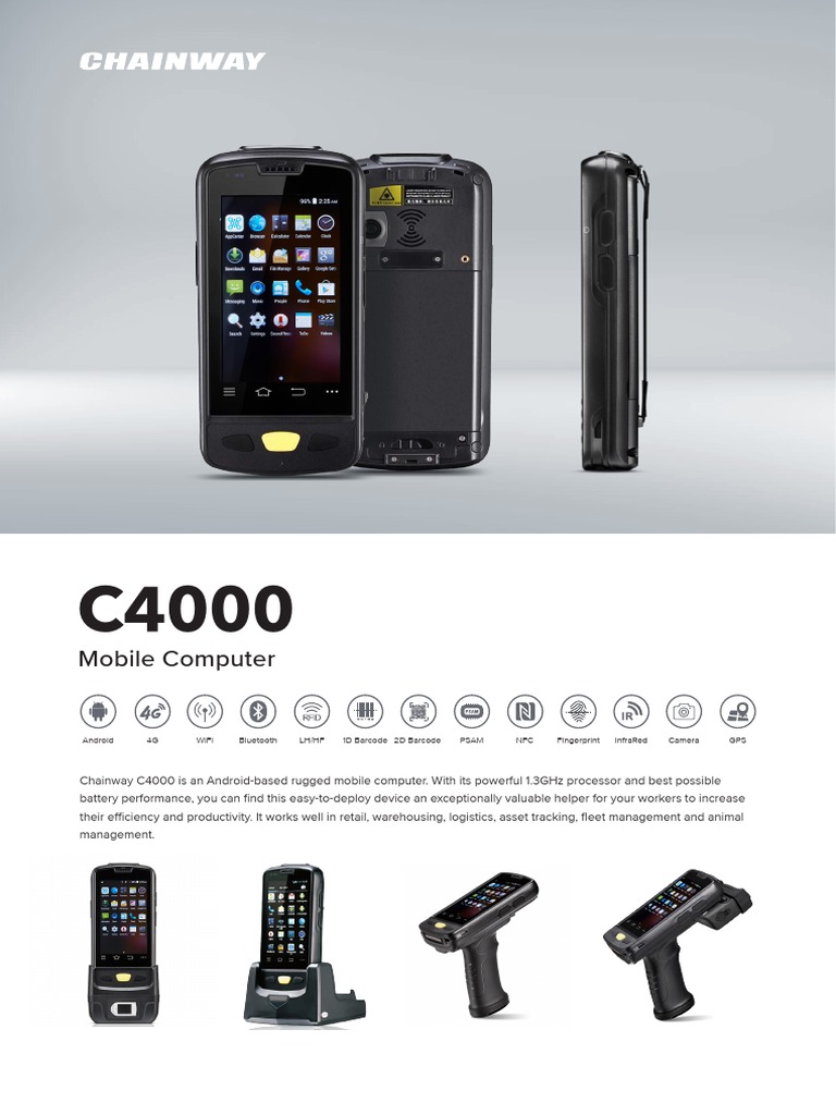 Chainway C4000 Rugged Mobile Computer | PDF | Barcode | Image Scanner