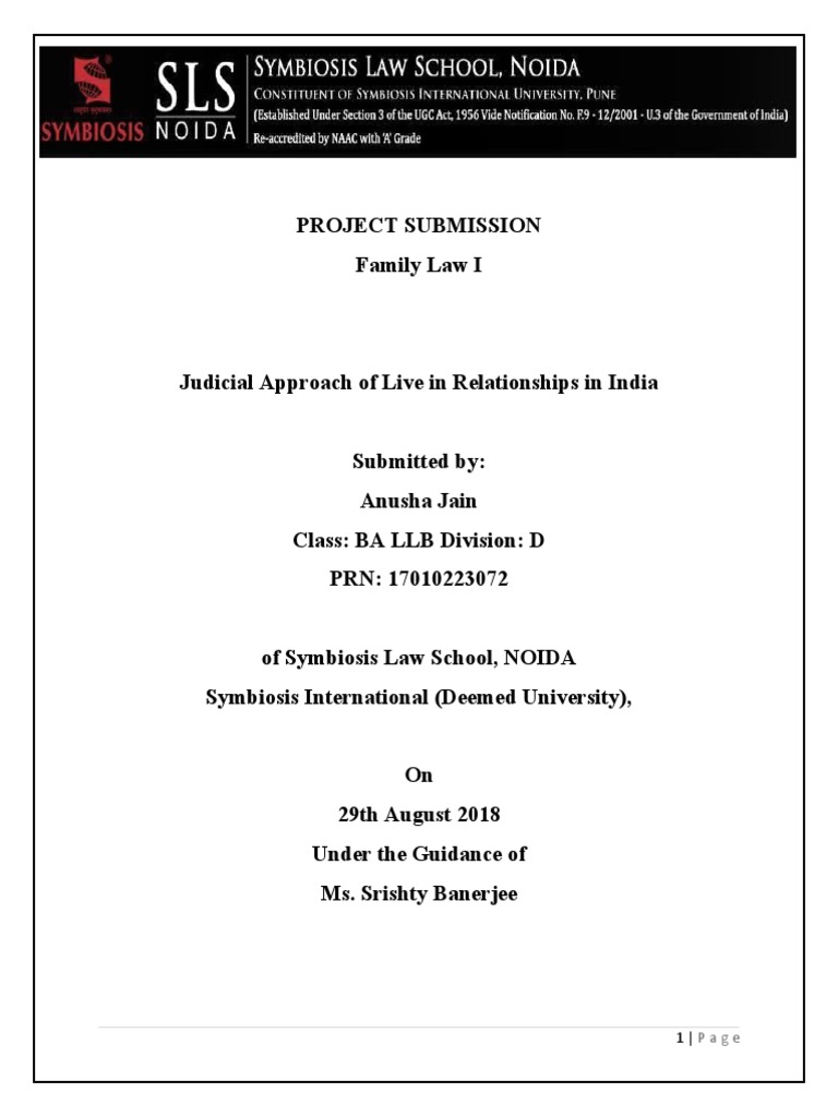 FAMILY LAW Project | PDF | Wife | Marriage