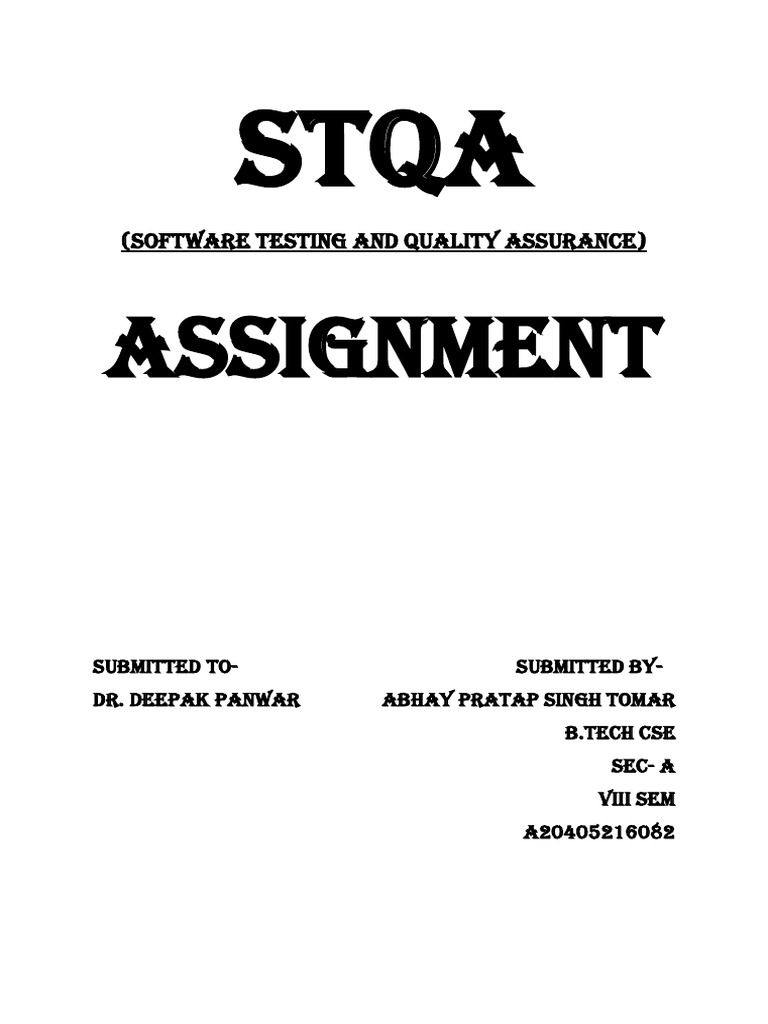 Lab File of STQA | PDF | Software Testing | Information Technology ...