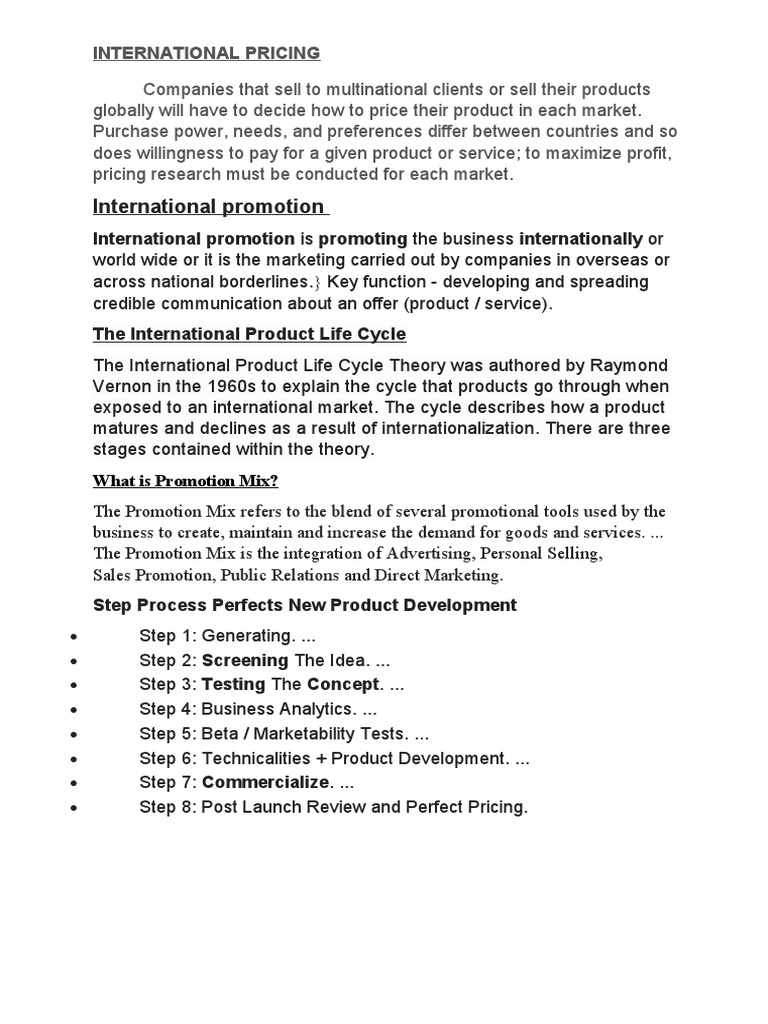 International Promotion: International Promotion Is Promoting The ...