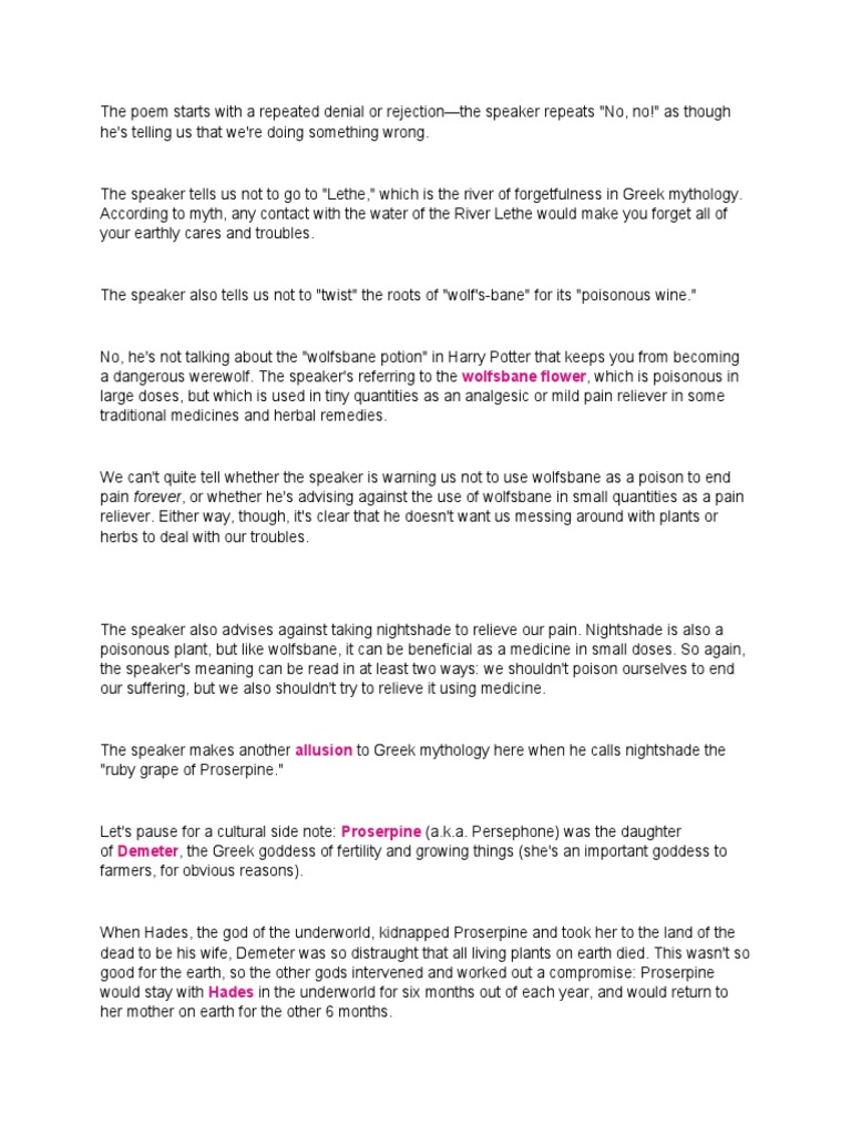 The poem starts with a repeated denial or rejection.docx | Hades