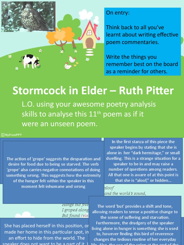 Stormcock in Elder - Ruth Pitter | Download Free PDF | Poetry