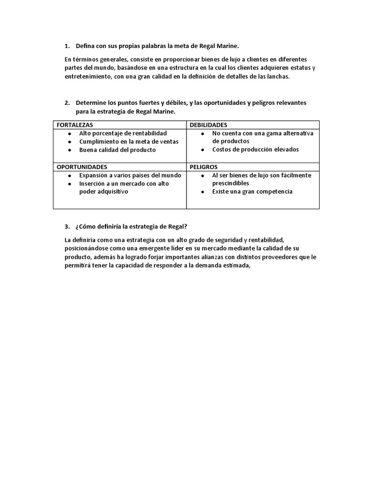 Regal Marine luxury boat business SWOT analysis | PDF