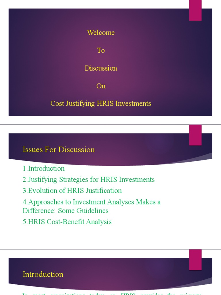 Chapter 5 - Cost Justifying HRIS Investments | PDF | Risk | Business
