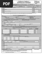 Bir FORM 2305 PDF | PDF | Government | Social Institutions