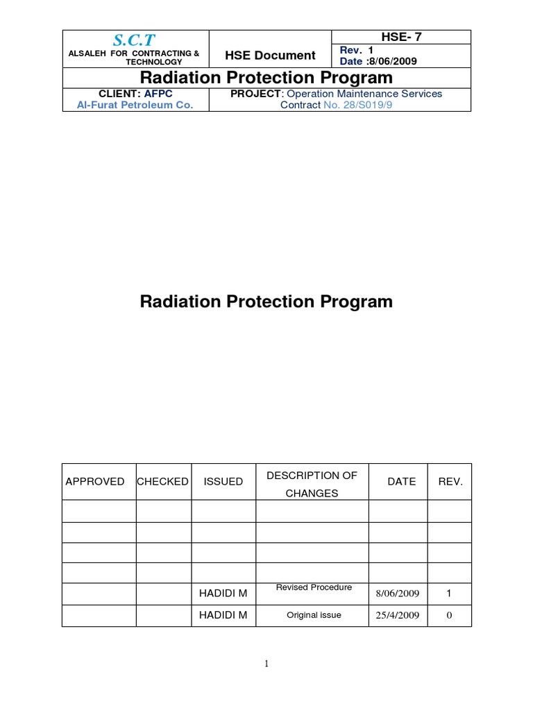 Radiation Protection Program PDF | PDF | Radiation Protection ... Radiation Protection Program PDF | PDF | Radiation Protection ...