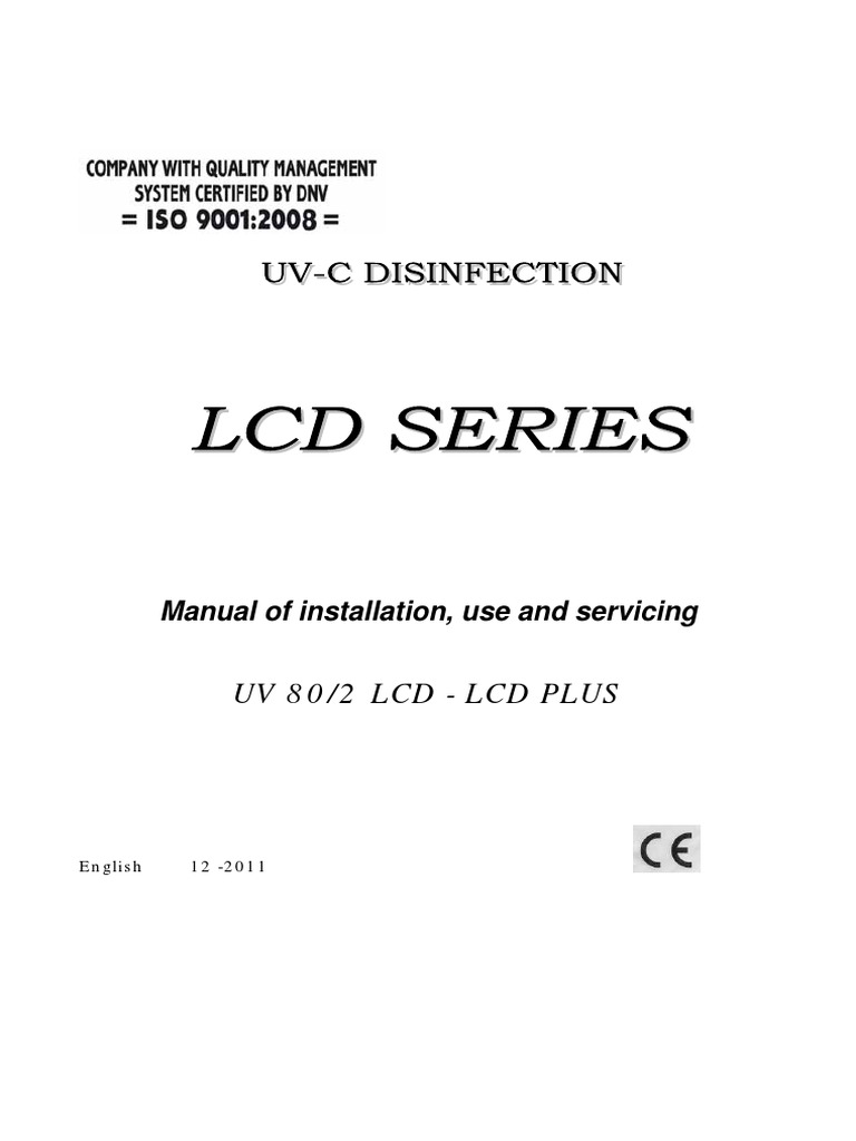 Uv 80/2 LCD - LCD Plus: Manual of Installation, Use and Servicing ...