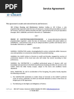 Cleaning Service Level Agreement Template | PDF
