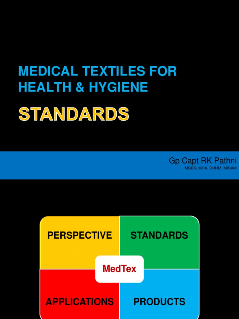 Medical Textiles For Health and Hygiene - Standards | PDF | Textiles ...