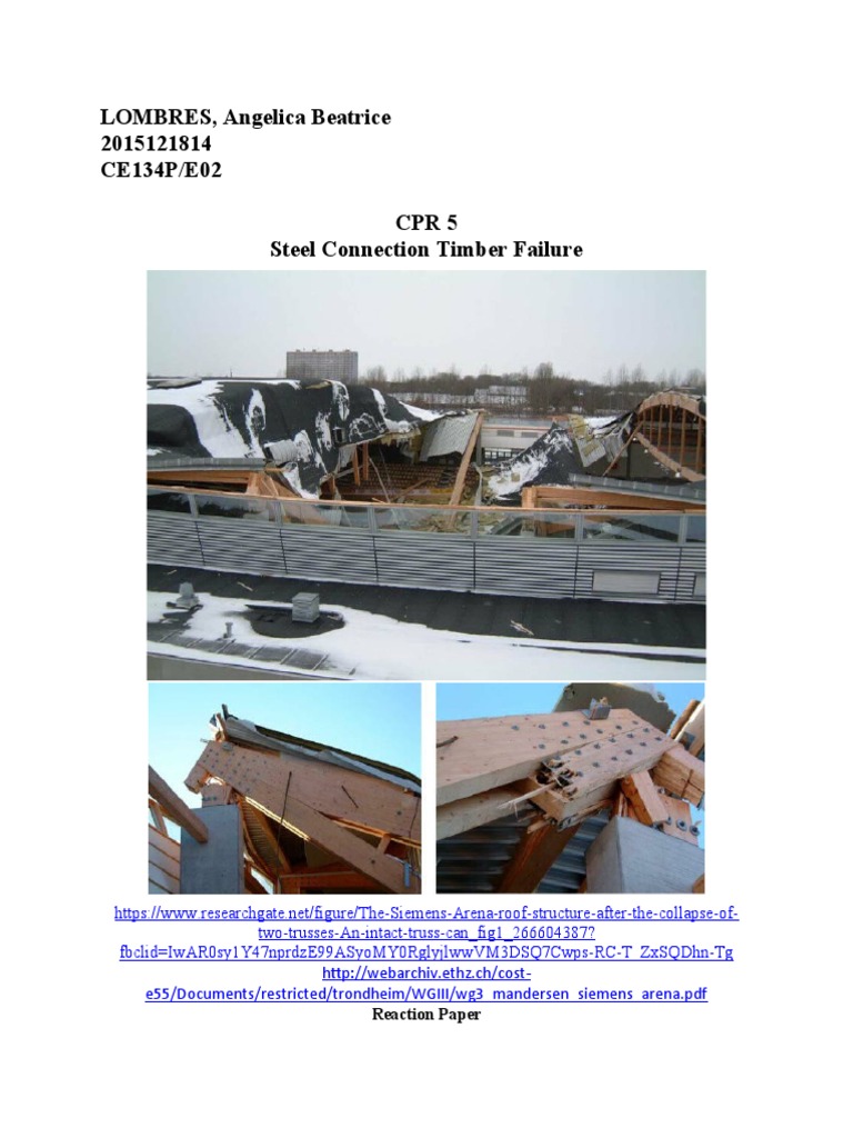 LOMBRES, Angelica Beatrice 2015121814 CE134P/E02 CPR 5 Steel Connection ...