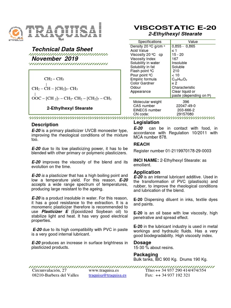 2 EHS Technical Data Sheet | PDF | Viscosity | Lubricant