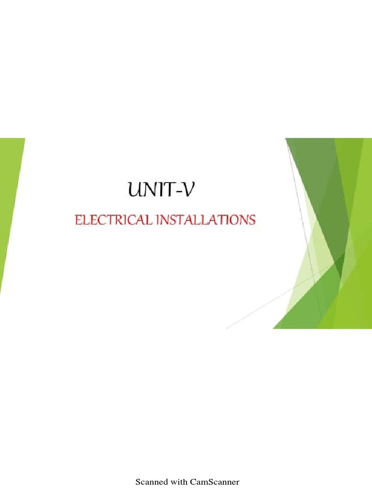 Electrical Installation | PDF