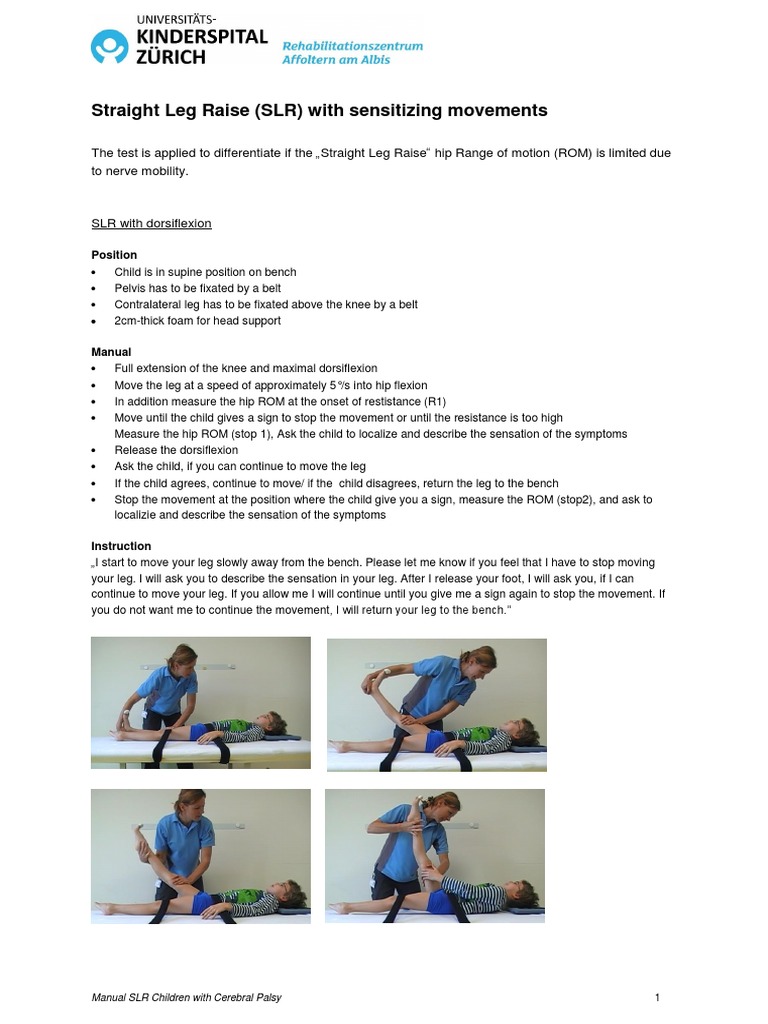 Straight Leg Raise (SLR) With Sensitizing Movements | PDF | Anatomical ...