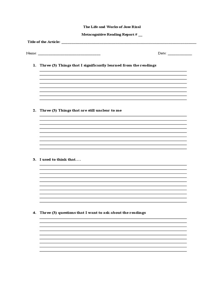 MRR Template RIZAL | PDF