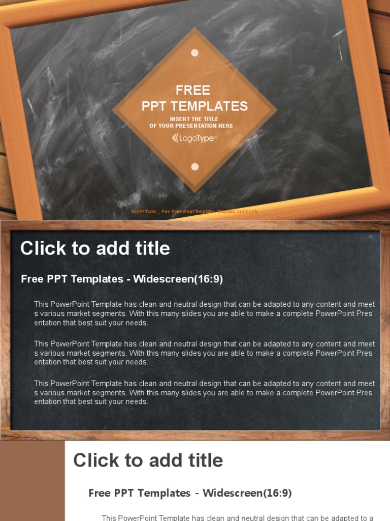 Free PPT Templates: Insert The Title of Your Presentation Here | PDF