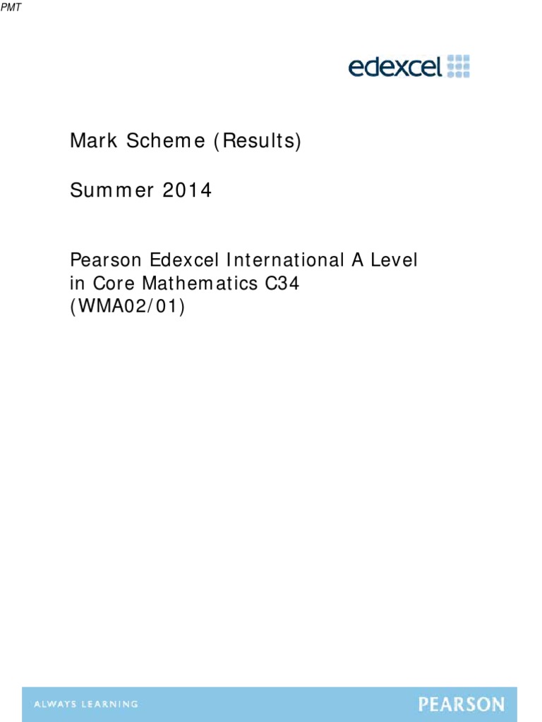 June 2014 (IAL) MS - C34 Edexcel | PDF | Fraction (Mathematics) | Algebra