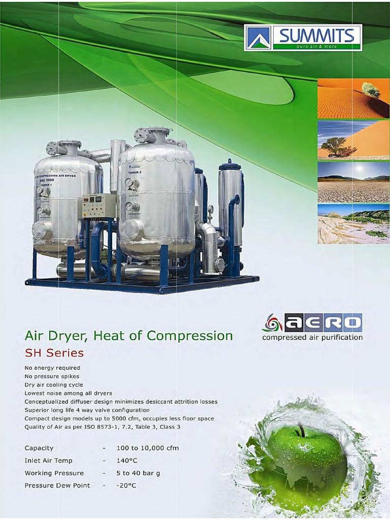 Air Dryer, Heat of Compression: SH Series | PDF | Gases | Transparent ...