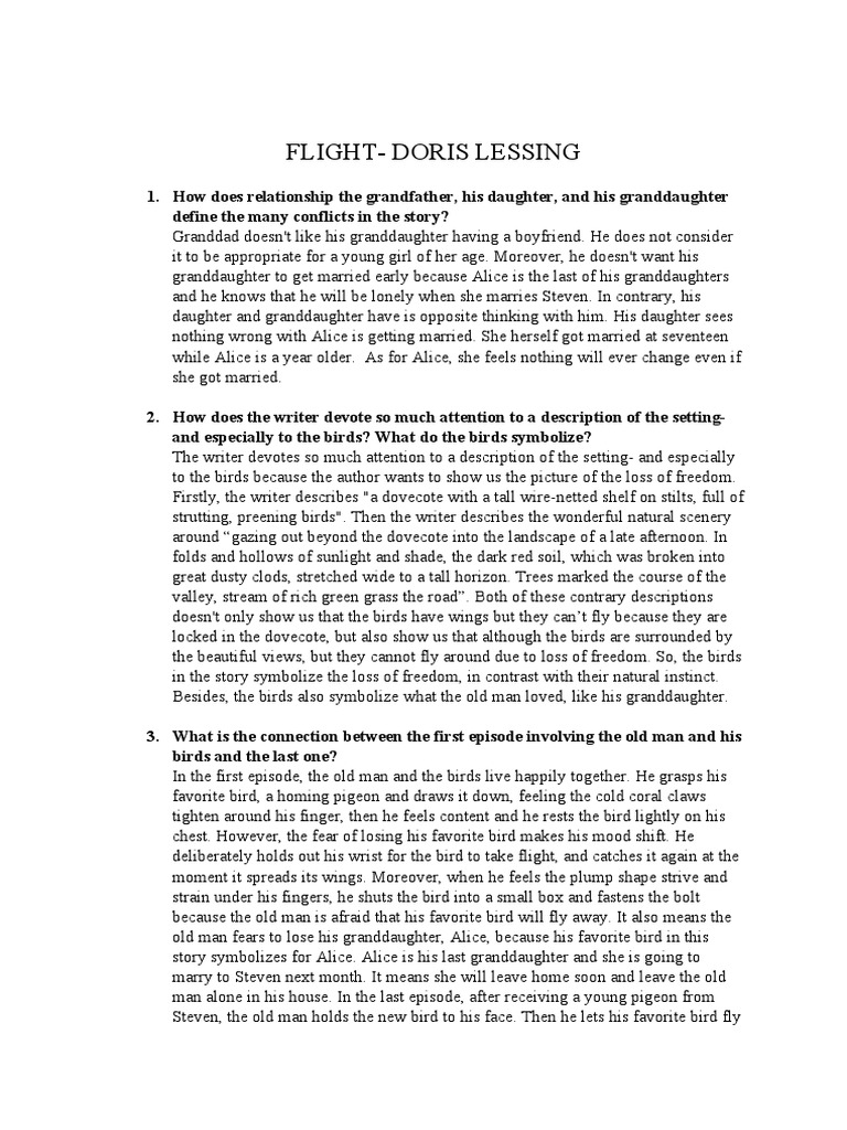 Flight Doris Lessing | PDF | Grandparent