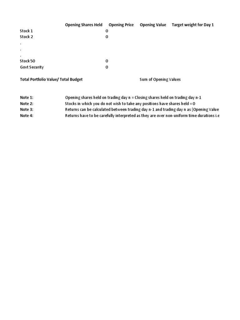 IAPM Project Excel Sheet Template - Section Name - Group No | PDF | Stocks | Stock Market