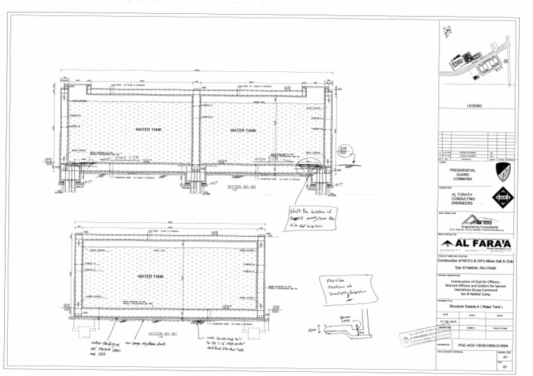 Water Tank Structural Details | PDF