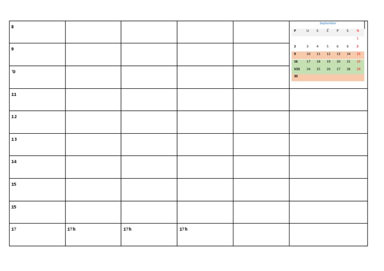 Week Plan Template | PDF