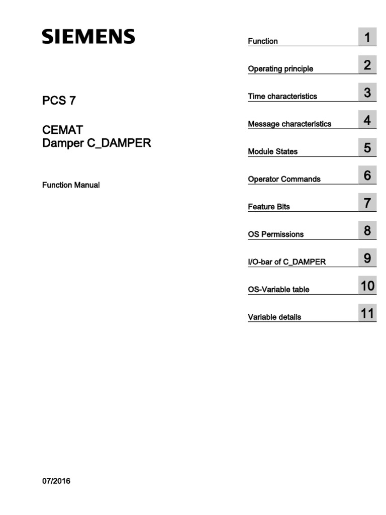 Siemens CEMAT C - DAMPER - 009 Manual | PDF | Parameter (Computer ...