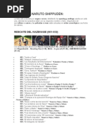 Todos Los Capítulos de Relleno en El Anime Naruto y Naruto Shippuden ...