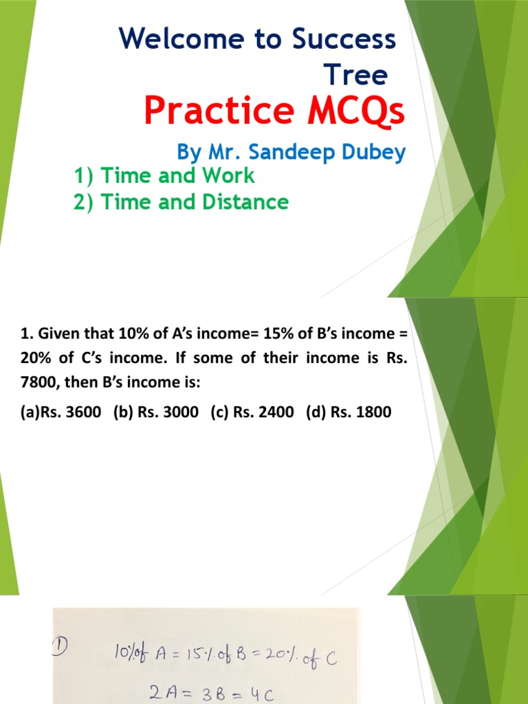 Welcome To Success Tree: Practice Mcqs | PDF | Teaching Methods & Materials
