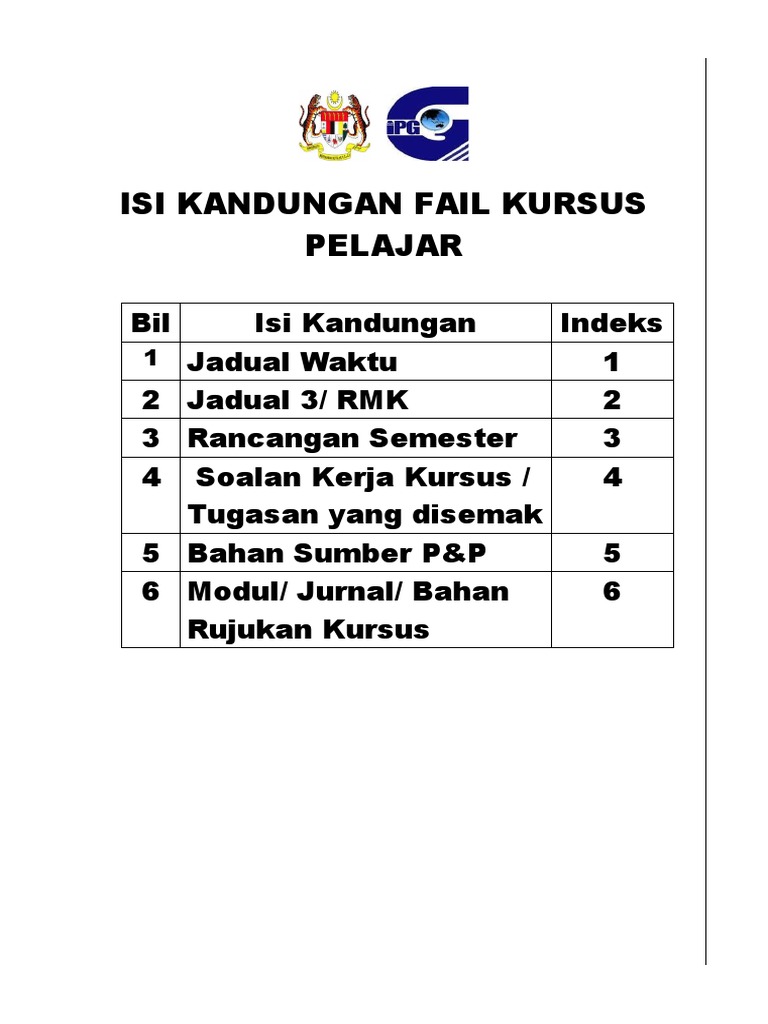 Label Fail Pelajar P&P | PDF