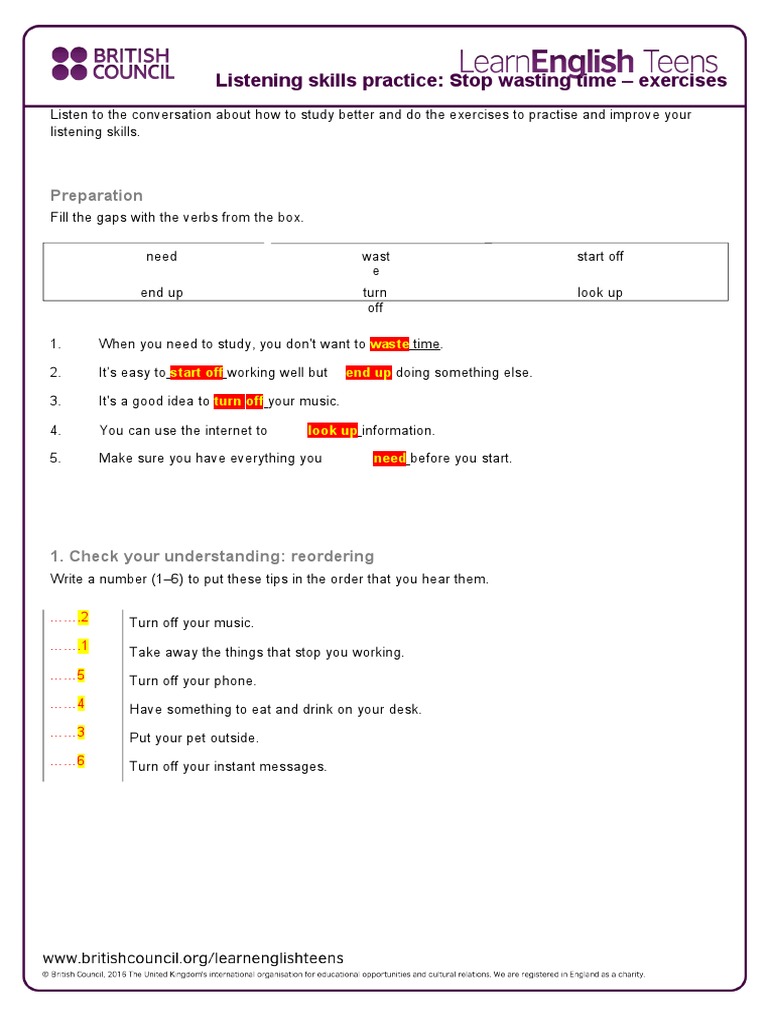 Listening Skills: Stop Wasting Time | PDF | Language Arts & Discipline
