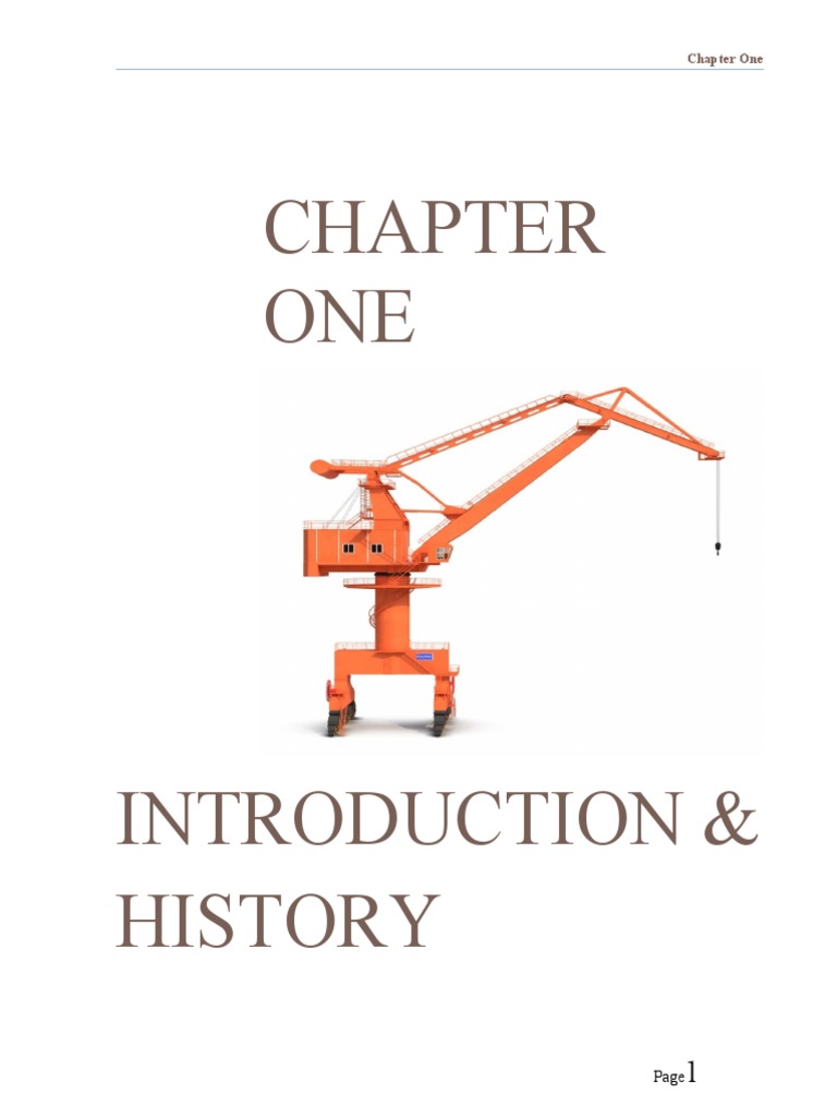 Introduction To Cranes | PDF | Crane (Machine) | Machines