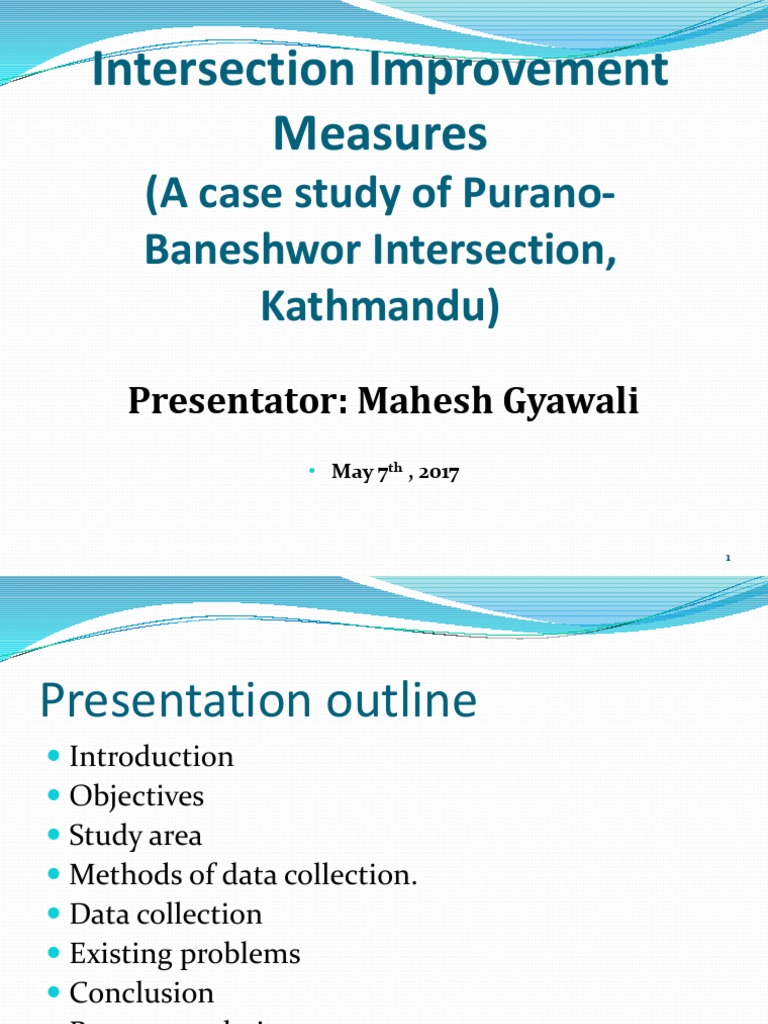 Intersection Improvement Measures | PDF | Traffic | Intersection (Road)