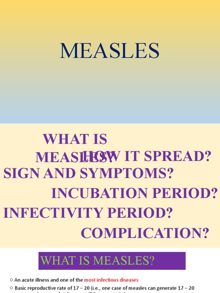 MEASLES | PDF | Measles | Animal Viral Diseases