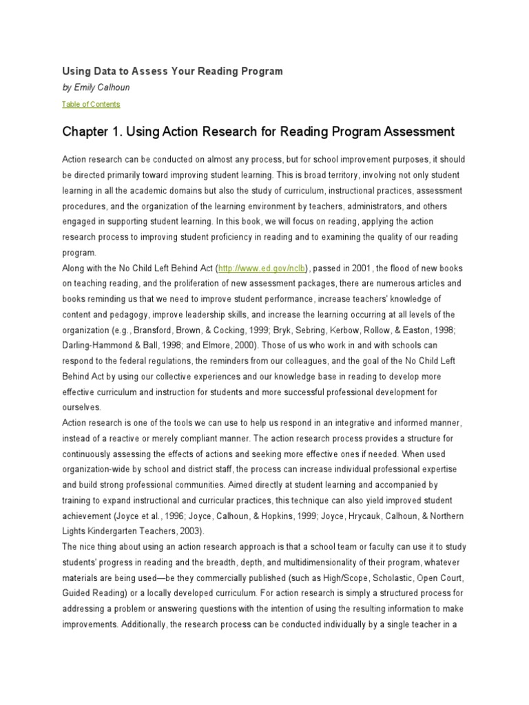 Using Data To Assess Your Reading Program | PDF | Curriculum ...