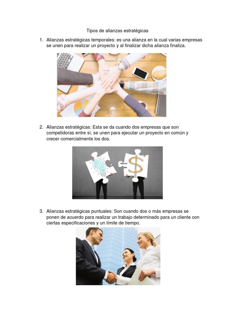 Tipos de Alianzas Estratégicas | PDF