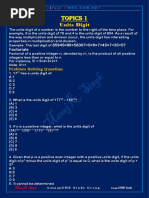 Unit Digit Questions | PDF