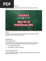 TAYUTAY - Mga Iba't Ibang Uri at Halimbawa | PDF