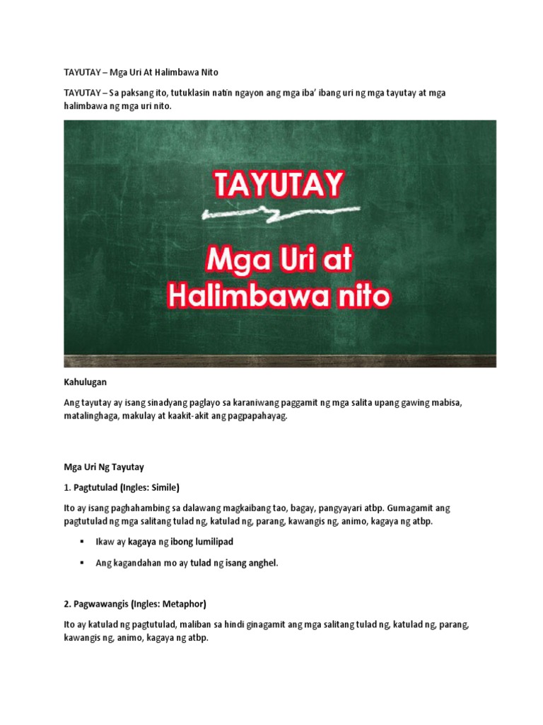 TAYUTAY | PDF