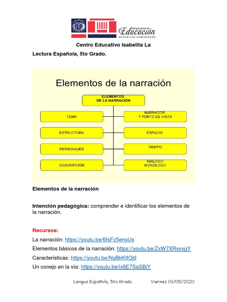 Elementos de la Narración | PDF | Narrativa | Hora