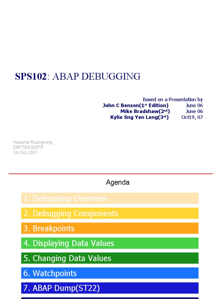 Abap Debugging Basic | PDF | Computer Programming | Software