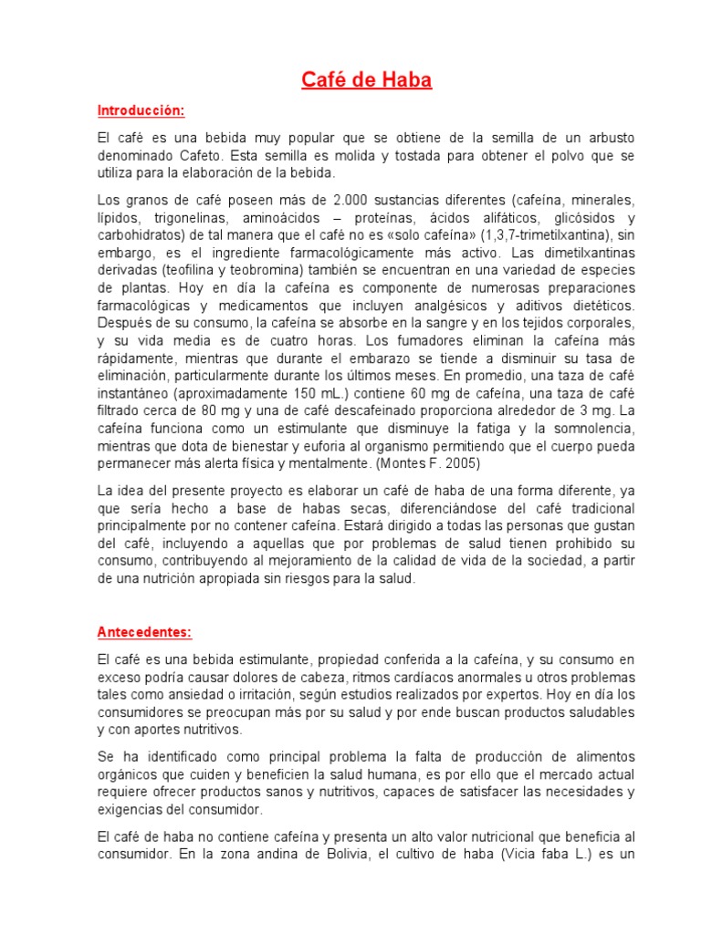 Café de Haba | PDF | café | Cereales