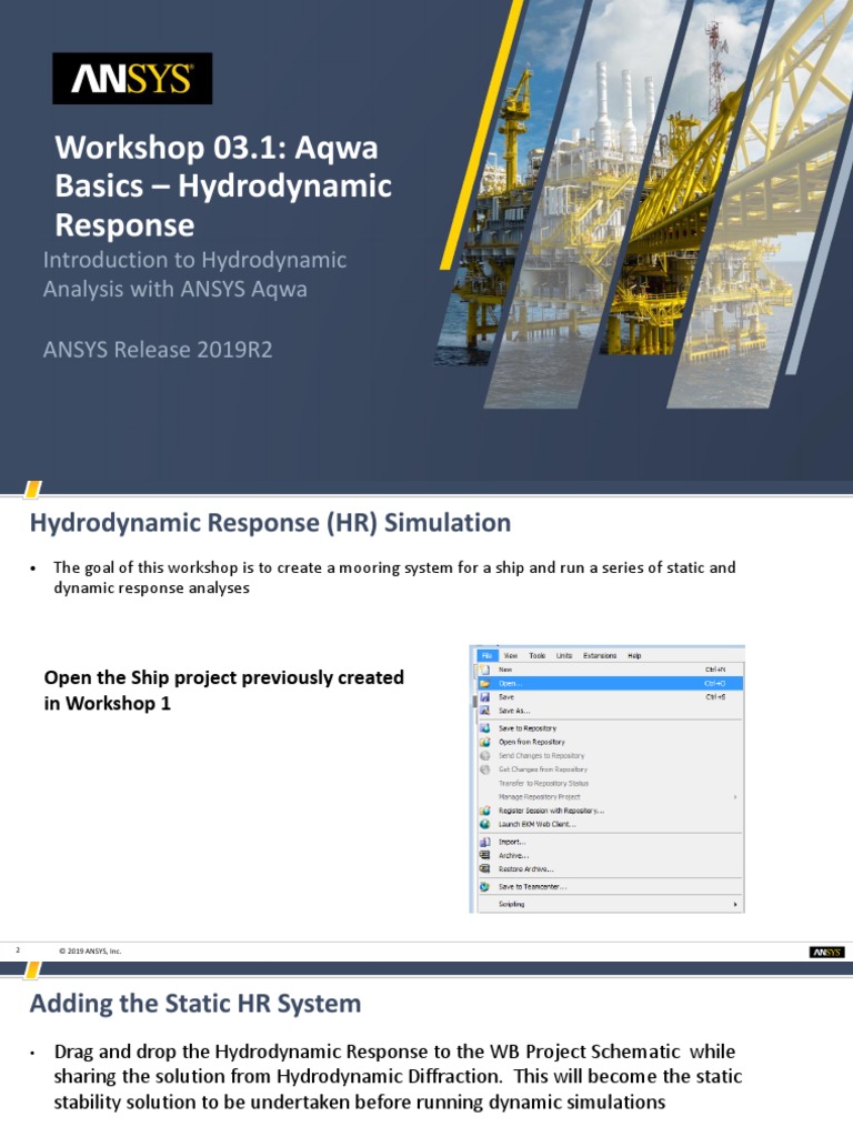 Workshop 03.1: Aqwa Basics - Hydrodynamic Response | PDF | Normal Mode ...