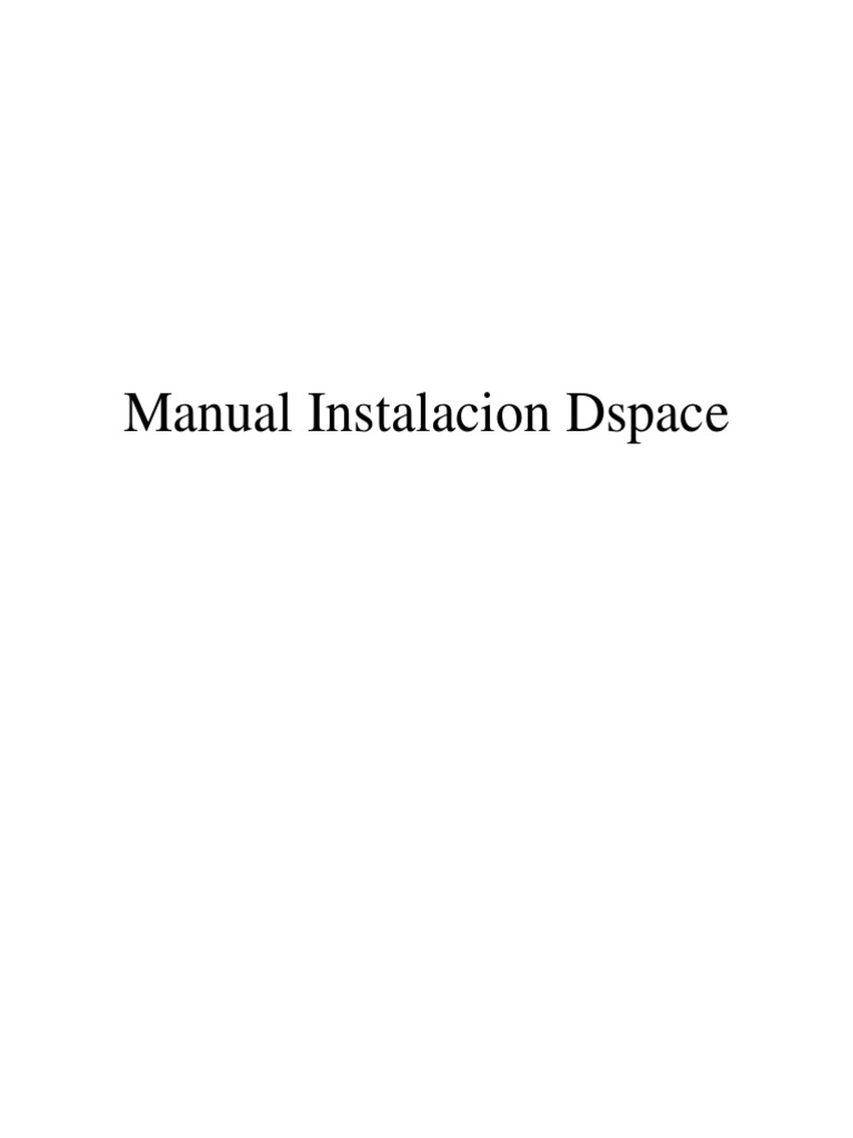 Manual Técnico-Repositorio Dspace | PDF | Java (lenguaje de programación) | Postgre Sql