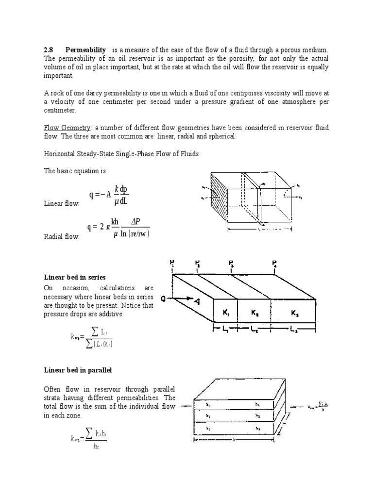 An Overview of Permeability Concepts and Flow Equations for Oil ...