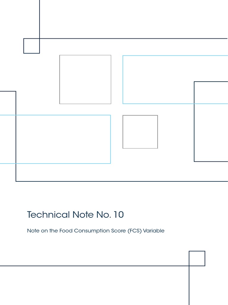 Technical Note No 10 Note On The Food Consumption Score FCS