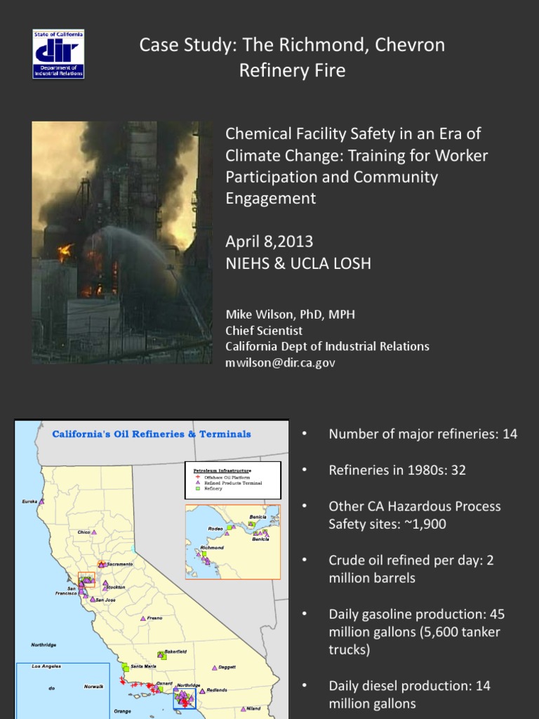 Case Study: The Richmond, Chevron Refinery Fire | PDF | Oil Refinery ...