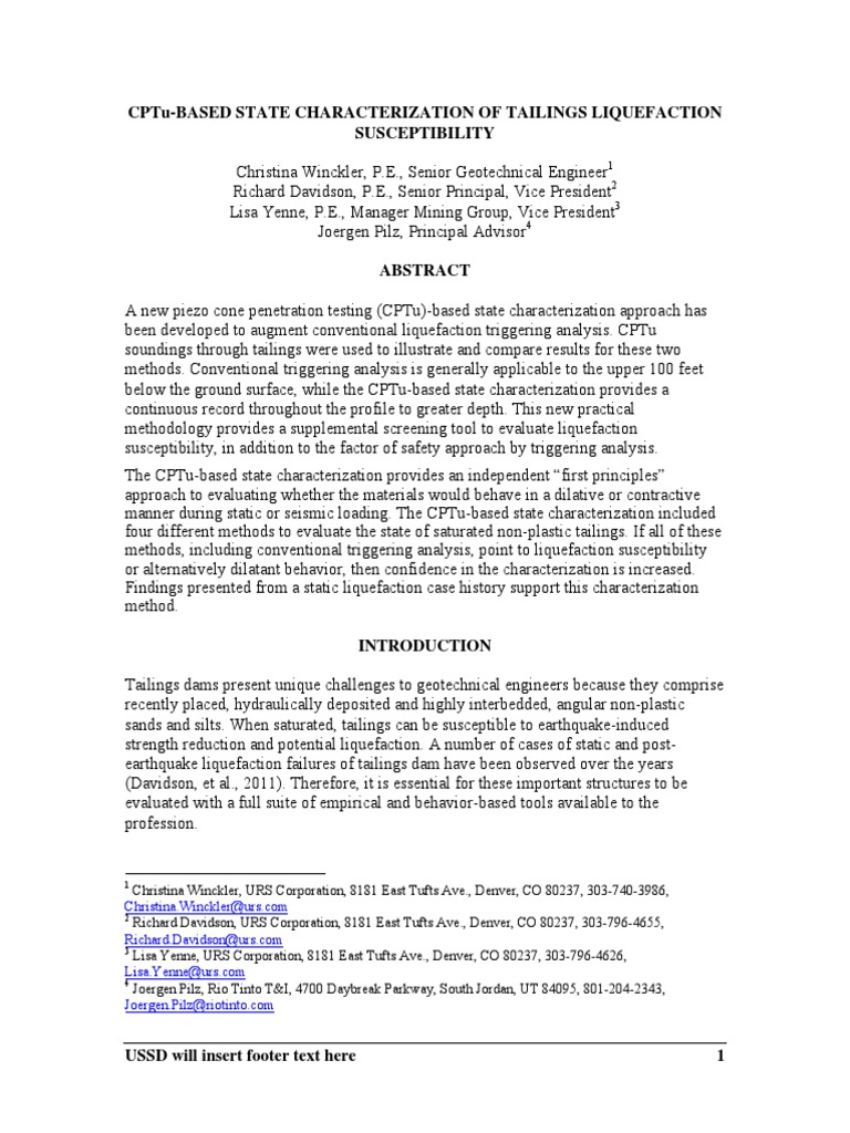 Winckler 1 - CPT - Final | PDF | Young's Modulus | Shear Stress