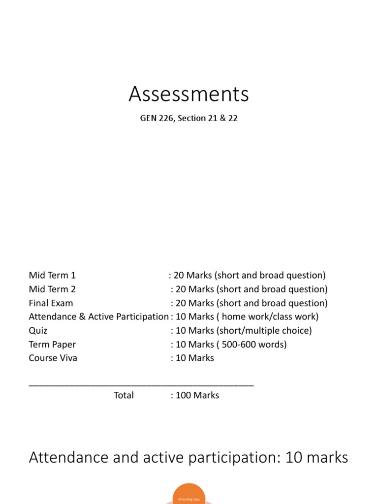 Assessments: GEN 226, Section 21 & 22 | PDF | Career & Growth
