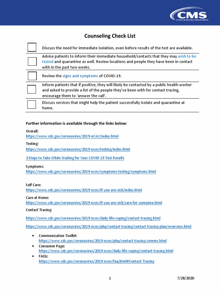 Counseling Check List: Wish To Be Tested | PDF | Social Science ...